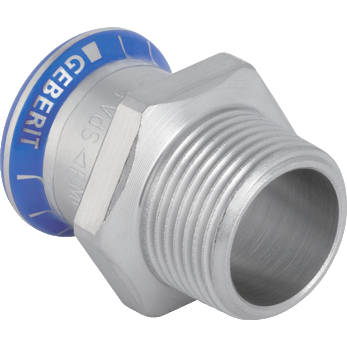 Geberit Mapress Stainless Steel Adaptor With Male Thread (15mm - 88.9m