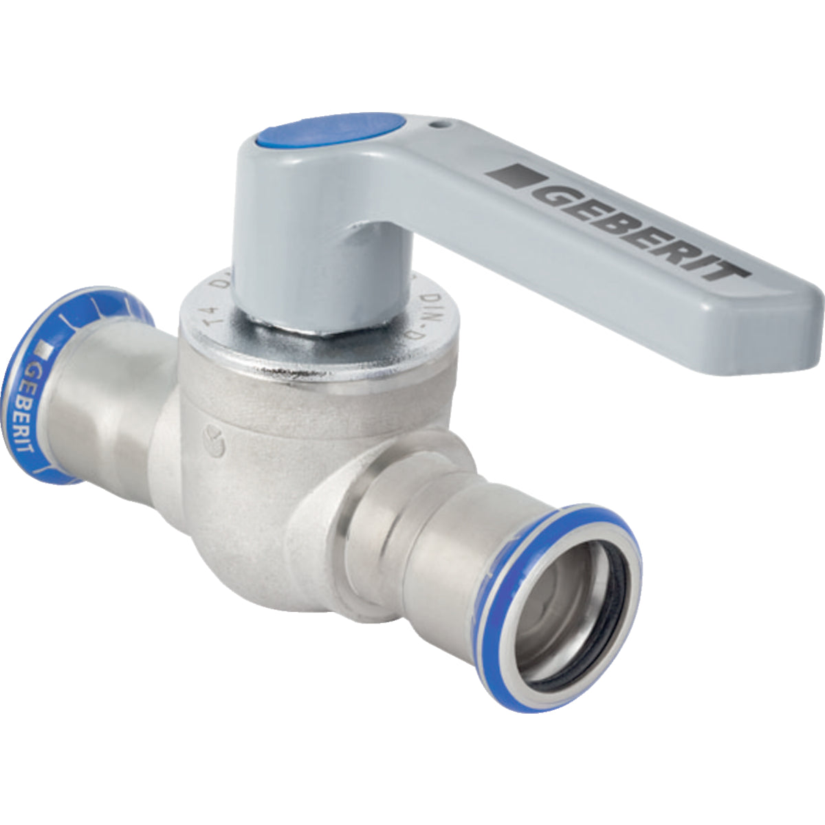Geberit Mapress Stainless Steel Ball Valve With Actuator Lever (15mm